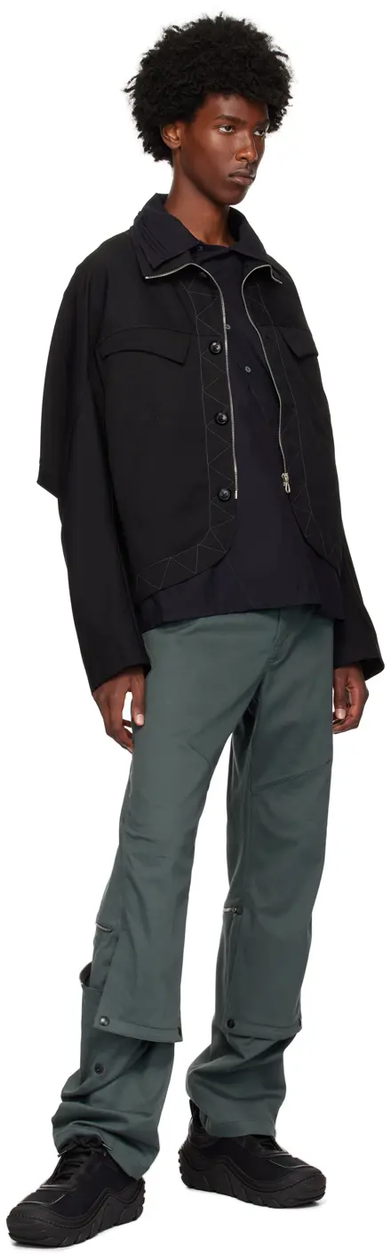 Kiko Kostadinov Jacklight Jacket In Crow Black - 65% Off